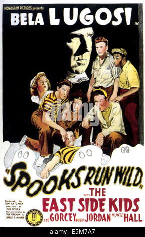 SPOOKS RUN WILD, Bela Lugosi, Bobby Jordan, Leo Gorcey, David Gorcey ...