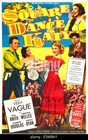 SQUARE DANCE KATY, US poster art, du centre : Virginia Welles, Phil ...