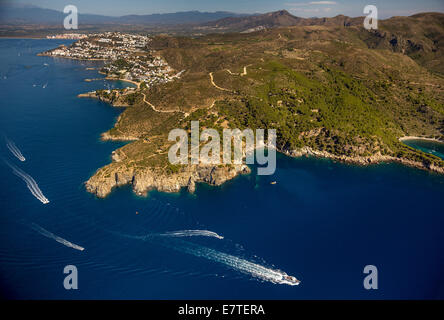 Vue aérienne, Roses, Golf de Roses, Catalogne, Espagne Photo Stock - Alamy