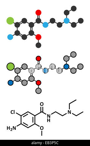 La dopamine, molécule formule topologique. Structure du DA, C8H11NO2 ...