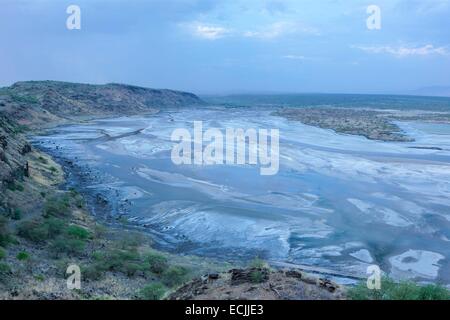 Kenya, lac Magadi, vallée du Rift, soda (vue aérienne Photo Stock - Alamy