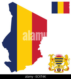 Les armoiries de la République du Tchad Photo Stock - Alamy