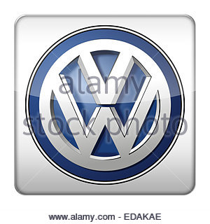Logo de Volkswagen symbole icône emblème du drapeau Banque D'Images ...