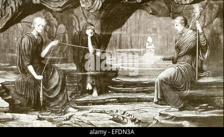 Les trois Parques dans la mythologie grecque et romaine Photo Stock - Alamy