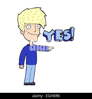 L'homme dessin animé de dire oui Image Vectorielle Stock - Alamy