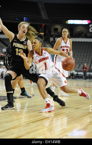 Purdue guard Bridget Perry (13) fouls Maryland guard Brene Moseley (3 ...