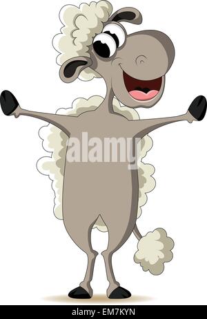 Funny cartoon mouton Image Vectorielle Stock - Alamy