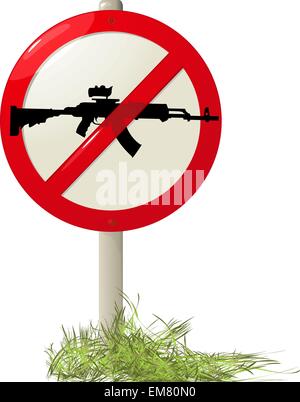 Aucun signe d'arme. Signer le pistolet interdit. Signez les armes ...