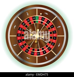 Casino Roulette Table verte avec chiffres Illustration du vecteur d ...