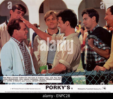 PORKY'S, Roger Wilson, Mark Herrier, Wyatt Knight, Tony Ganios, Dan ...
