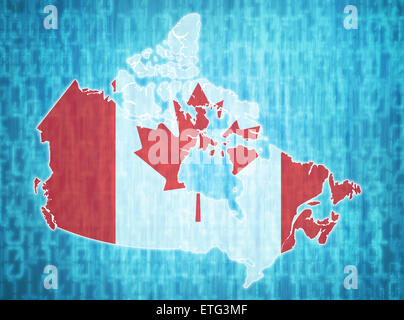 Canada, divisions administratives, carte politique. Les dix provinces ...