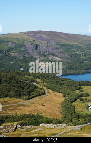 Glyn Rhonwy carrières derrière Llanberis où la carrière Battery Company ...