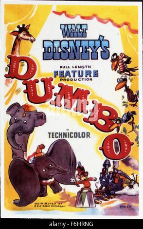1941, le titre du film : DUMBO, Directeur : BEN SHARPSTEEN, Studio ...