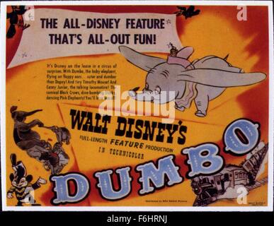 1941, le titre du film : DUMBO, Directeur : BEN SHARPSTEEN, Studio ...
