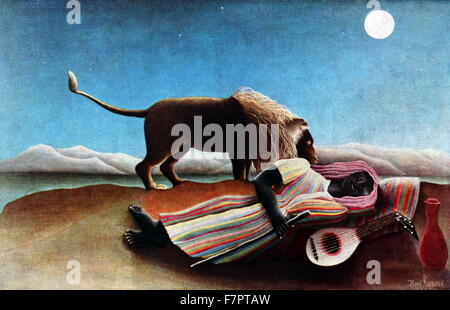 Le sleeping gypsy, 1897, la peinture d'Henri Rousseau, MOMA, Museum of ...