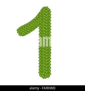 Les chiffres de l'alphabet, Trèfle à Quatre feuilles avec les chiffres ...