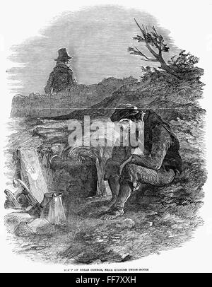 La Grande Famine irlandaise, 1846-7. /NA Vue du village de Moveen. La ...