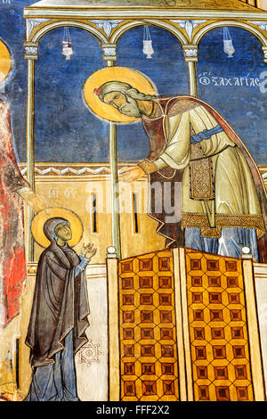 Fresque byzantine (12ème siècle) dans l'église Panagia tou Arakou ...