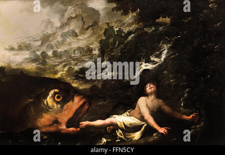 Jonas et de la baleine par Louis Brandin ( 1575-1635 ) peintre Français ...