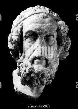 Homère (9ème-8ème siècle avant J.-C.). NGreek /poète. Grec ancien buste ...