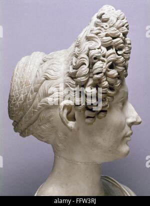 La Rome antique : Coiffures. NPortrait /buste d'une femme ...