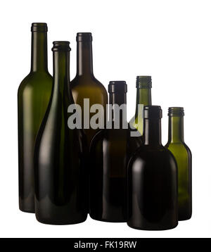 Une collection de bouteilles en verre toutes les différentes formes ...