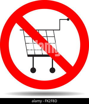 Panier avec interdits, interdiction signe. Le rendu 3D Photo Stock - Alamy
