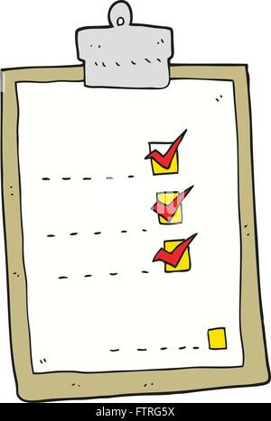 Tiré de la liste de vérification des dessins à main levée Image ...