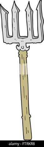 La fourche du diable cartoon dessiné à main levée Image Vectorielle ...