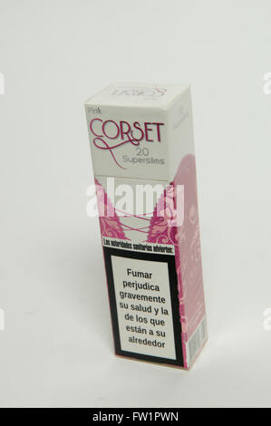 Corset menthol cigarettes slims Super Photo Stock - Alamy