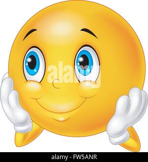 Icône Smiley pensif, isolé sur fond blanc Image Vectorielle Stock - Alamy