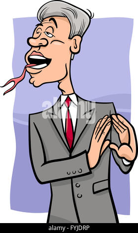 Caricature Humour Concept Illustration de parler avec la langue ...