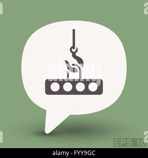 Le pictogramme du crochet de grue. Concept de vecteur illustration pour ...