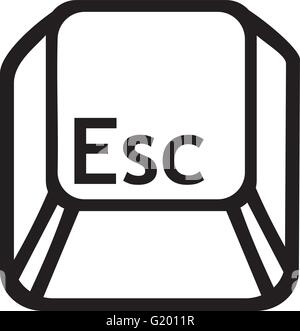 Icône de la touche ESC Escape. Symbole du bouton du clavier, dessin de ...