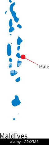 Carte vectorielle mâle. Carte détaillée du quartier administratif de ...