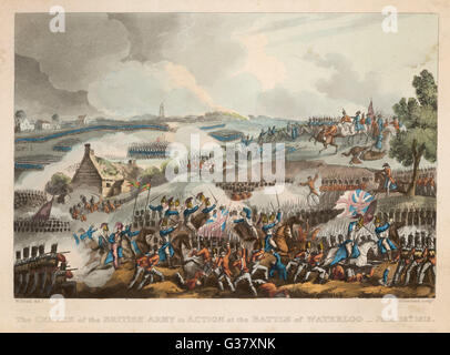 La bataille de Waterloo, le 18 juin 1815 Représentant Arthur Wellesley ...
