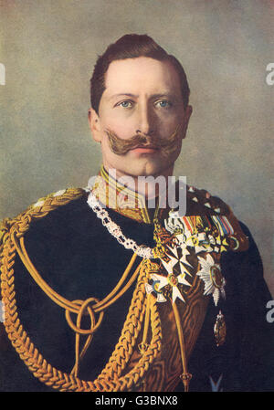 L'empereur Guillaume II, empereur allemand, et son épouse, Augusta ...