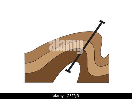 Diagrammes des plis géologiques Photo Stock - Alamy