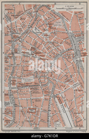 GAND GENT GAND plan de la ville antique plan de la ville.Belgique ...