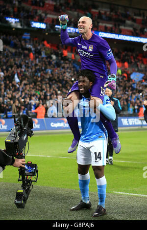Willy Caballero de Manchester City célèbre le match de la Ligue des ...