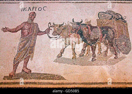 Maison de Dionysos, Paphos : salle 16 : mosaïque de quatre panneaux ...