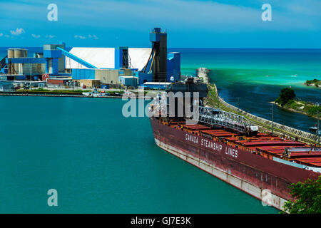 L'usine de sel sur le lac Huron, Goderich, Ontario, Canada Banque D ...