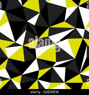 Moderne abstrait jaune, noir motif triangles avec des lignes en ...