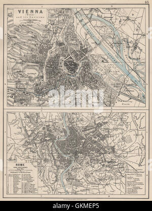 VIENNE ET ROME. Plans de la ville. Vienne. Rome. Autriche. Italie ...