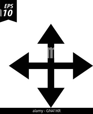 Vecteur d'icône de flèche à trois directions, panneau de direction pour ...