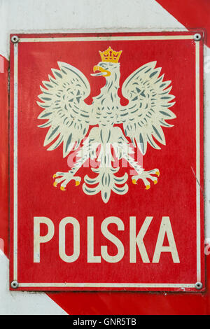 Lindow, Allemagne, la démarcation de la frontière germano-polonaise ...