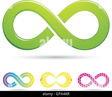 Vector illustration de l'infini de symboles avec motif en mosaïque ...