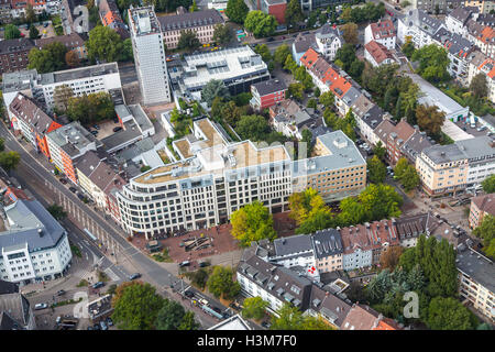 Areal shot de la ville de Essen, Allemagne, centre-ville, centre-ville ...