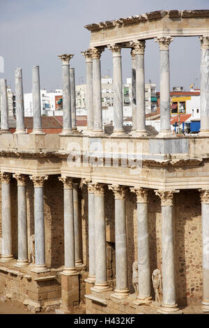 Teatro Romano, amphithéâtre romain, Merida, Estrémadure, Espagne Photo ...