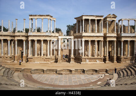 Teatro Romano, amphithéâtre romain, Merida, Estrémadure, Espagne Photo ...